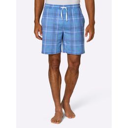 w&auml;schepur W&Auml;SCHEPUR Herren Schlafshorts, Gr. 44blau, 100% Baumwolle, unifarben, Hosen