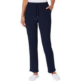 Damen Schlupfhose in Crinkle-Qualit&auml;t marine, Gr&ouml;&szlig;e 46
