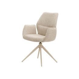 Polsterstuhl 59x63x91 Boucl&eacute; beige meliert DARIO #02