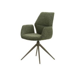 Polsterstuhl 59x63x91 Boucl&eacute; gr&uuml;n meliert DARIO #01