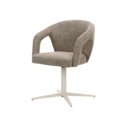 Polsterstuhl 60x62x80 Boucl&eacute; braun meliert LEON #01