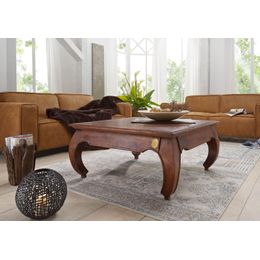 Couchtisch Akazie 90x90x40 nougat lackiert OPIUM #614
