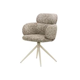 Polsterstuhl 59x67x87 Velours graubraun meliert FELIA #02