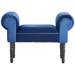 Xora Hocker, Blau, Schwarz, Holz, Textil, Kiefer, massiv, 76x54x30 cm, Stoffauswahl, erweiterbar (Typenauswahl), Wohnzimmer, Hocker, Sitzhocker
