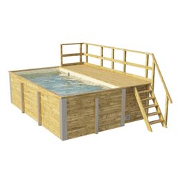 Weka Gartenpool inkl. Sonnendeck - braun