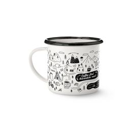Tchibo - Emaille-Kaffeebecher Adventure - schwarz