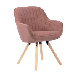 DeVries Diningsessel &raquo;Matera&laquo; - 59x61x84cm - braun - Polyester / Holz / Metall