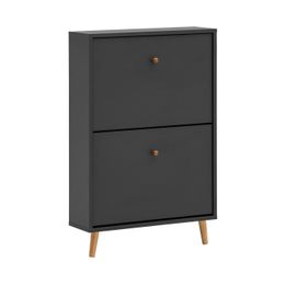 Tchibo - Schuhschrank &raquo;Bjarne&laquo; - 59,8x19,5x92,2cm - anthrazit - Holz / Eichenholz / Metall