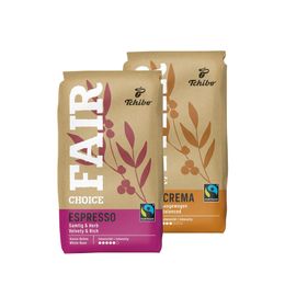 Tchibo - Fair Choice Probierset Espresso & Caff&egrave; Crema - 2 x 1 kg Ganze Bohne -