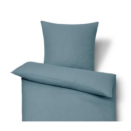 Tchibo - Leinen-Bettw&auml;sche - blau