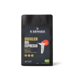 5 Senses - Brazil Bio-Espresso - 250 g Ganze Bohne - Intensit&auml;t: 4/6