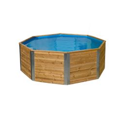 Weka-Massivholz-Gartenpool inkl. Abdeckhaube - naturfarben