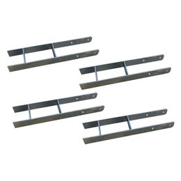 Karibu H-Anker 4er-Set - 12x12x60cm - silber -