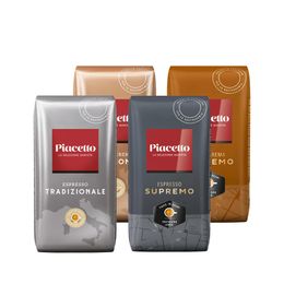 Piacetto Probierset - 4 x 1 kg Ganze Bohne