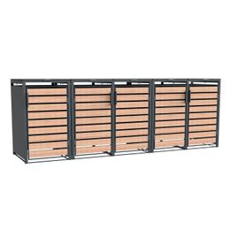 Tchibo - M&uuml;lltonnenbox - 332x80x116cm - anthrazit - Stahl
