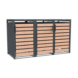 Tchibo - M&uuml;lltonnenbox - 200x80x116cm - anthrazit - Stahl