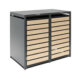 Tchibo - M&uuml;lltonnenbox - 132x80x116cm - anthrazit -