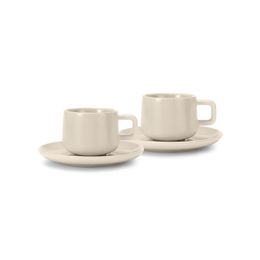 Tchibo - 2 Espressotassen mit Untertassen, Beige