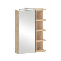 Tchibo - Spiegel &raquo;Mads 400&laquo; mit offenem Regal - 50x16x74,5cm - silber - Holz / Glas / Metall