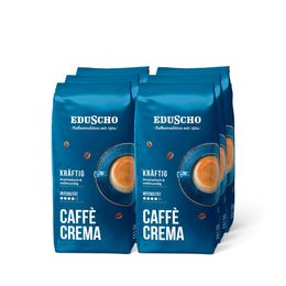 EDUSCHO Caff&egrave; Crema Kr&auml;ftig - 6 x 1 kg Ganze Bohne - Intensit&auml;t: 4/5