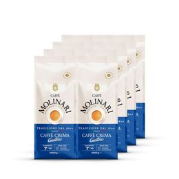 Caff&egrave; Molinari Caff&egrave; Crema Gustoso - 8 x 1 kg Ganze Bohne - Intensit&auml;t: 7/10