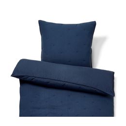 Tchibo - Bettw&auml;sche mit Steppmuster - blau