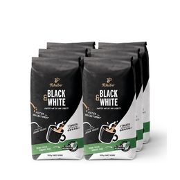 Tchibo - Black & White - 6 x 1 kg Ganze Bohne - Intensit&auml;t: 5/6