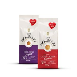 Caff&egrave; Molinari Caff&egrave; Crema & Espresso Probierset - 2 x 250 g Ganze Bohne