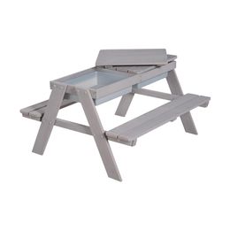 Roba Kinder-Outdoor-Sitzgruppe &raquo;Picknick for 4&laquo; - 89x85,5x50cm - grau - Holz / Kunststoff