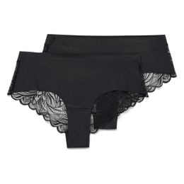 Tchibo - 2 Magic-Cut-Brazil-Slips - Damen - Gr. L - schwarz