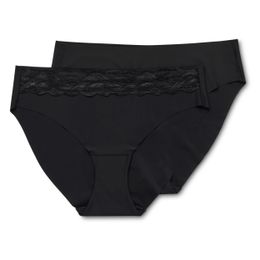 Tchibo - 2 Magic-Cut-Slips - Damen - Gr. M - schwarz