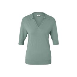 Tchibo - Feinstrick-Polo - Damen - Gr. M - gr&uuml;n