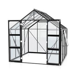 Vitavia Gew&auml;chshaus Olymp 6 - 257x261x260cm - schwarz - Aluminium / Glas