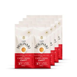 Caff&egrave; Molinari Caff&egrave; Crema Cremoso - 8 x 1 kg Ganze Bohne - Intensit&auml;t: 6/10