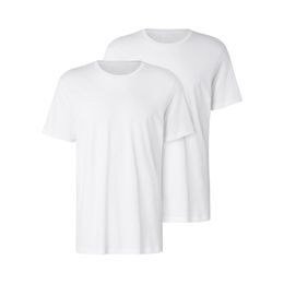 Tchibo - 2 T-Shirts mit Rundhalsausschnitt - Herren - Gr. M - wei&szlig;