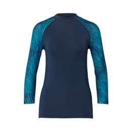 Tchibo - UV-Schutz-Shirt - Damen - Gr. S - t&uuml;rkis/print