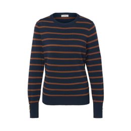 Tchibo - Feinstrickpullover - Damen - Gr. XL - dunkelblau/gestreift