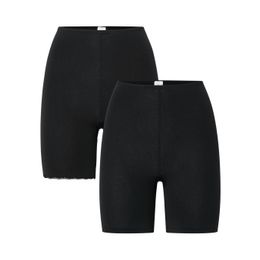 Tchibo - 2 Radler-Shorts - Damen - Gr. L - schwarz