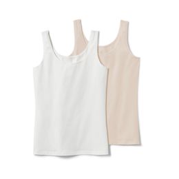 Tchibo - 2 Hemdchen - Damen - Gr. M - creme