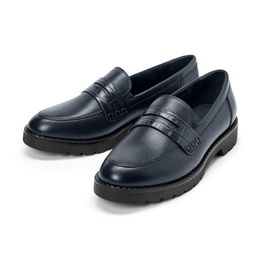 Tchibo - Leder-Loafer - Damen - Gr. 40 - dunkelblau