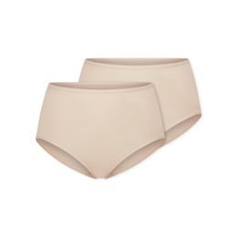 2 Schiesser Maxislips - Damen - Gr. 38 - braun