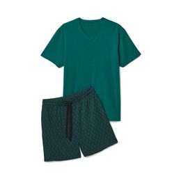 Tchibo - Shorty-Pyjama-Set - Herren - Gr. XXL - dunkelgr&uuml;n/paisley