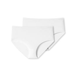 2 Schiesser Midi-Slips - Damen - Gr. 40 - wei&szlig;