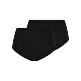 2 Schiesser Maxislips - Damen - Gr. 44 - schwarz