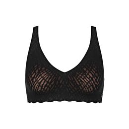 Sloggi Zero Feel Bliss Soft bra - Damen - Gr. L - schwarz/jacquard