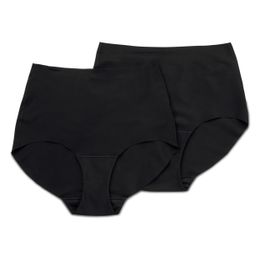 Tchibo - 2 Highwaist-Pantys &raquo;light-shaping&laquo; - Damen - Gr. L - schwarz