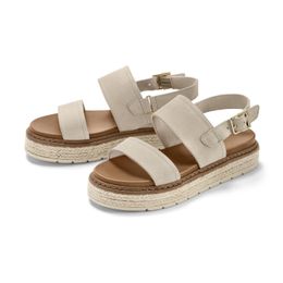 Tchibo - Plateau-Sandale aus Leder - Damen - Gr. 42 - beige