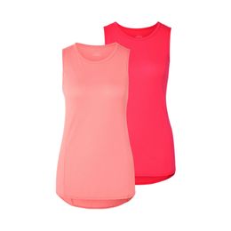 Tchibo - 2 Sport-Tops - Damen - Gr. M - koralle