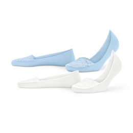 Tchibo - 2 Paar Ballerina-F&uuml;&szlig;linge mit Spitze - Damen - Gr. 39-42 - hellblau