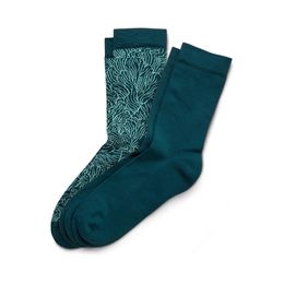 Tchibo - 2 Paar Sport-Socken - Damen - Gr. 35-38 - petrol/print